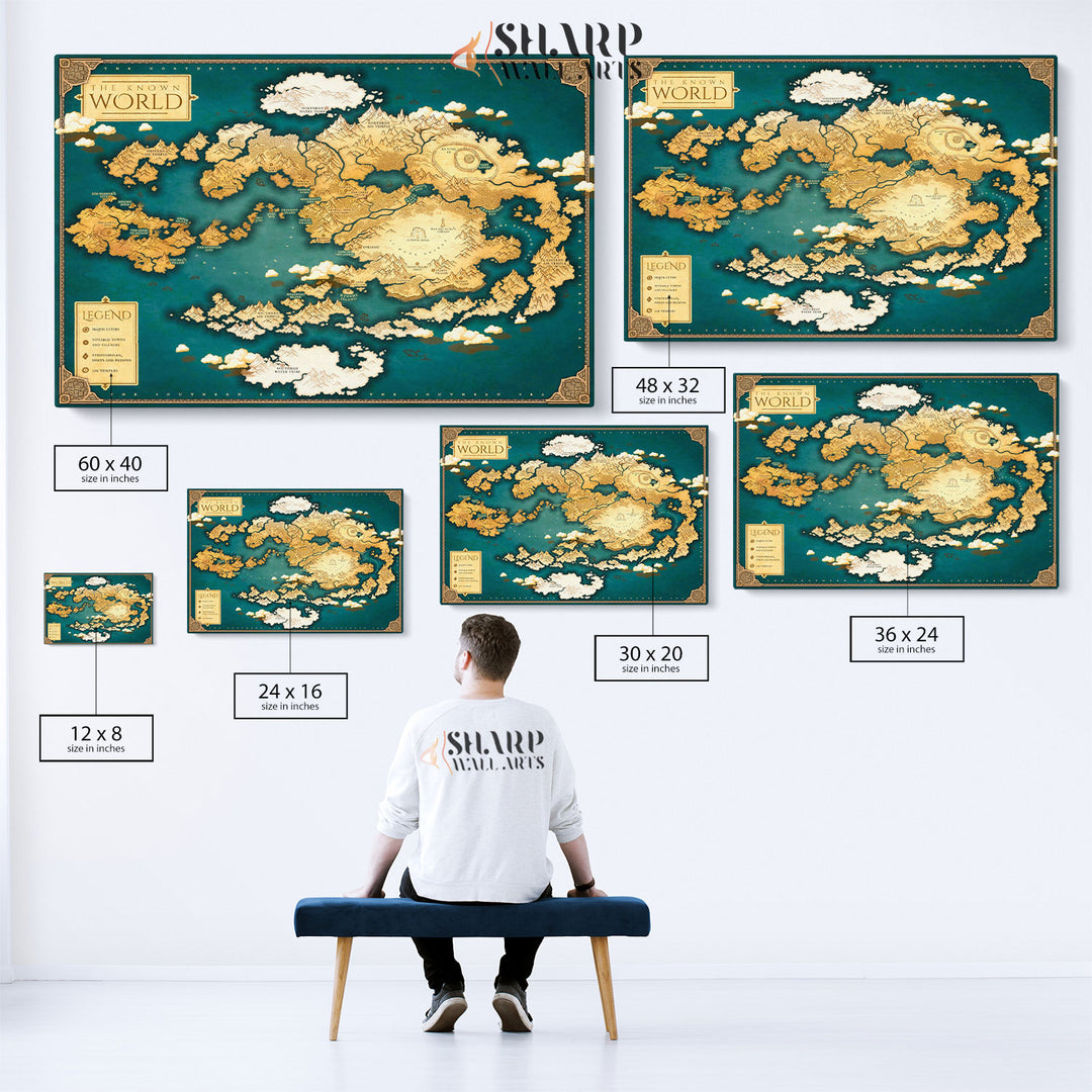 Avatar The Last Airbender Map Of The World Wall Art Canvas – SharpWallArts