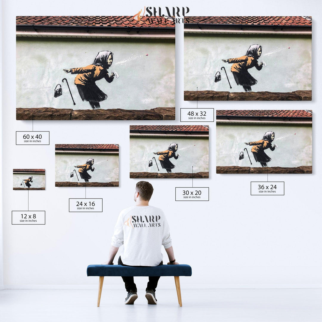Banksy - Aachoo Sneeze Wall Art Canvas – SharpWallArts