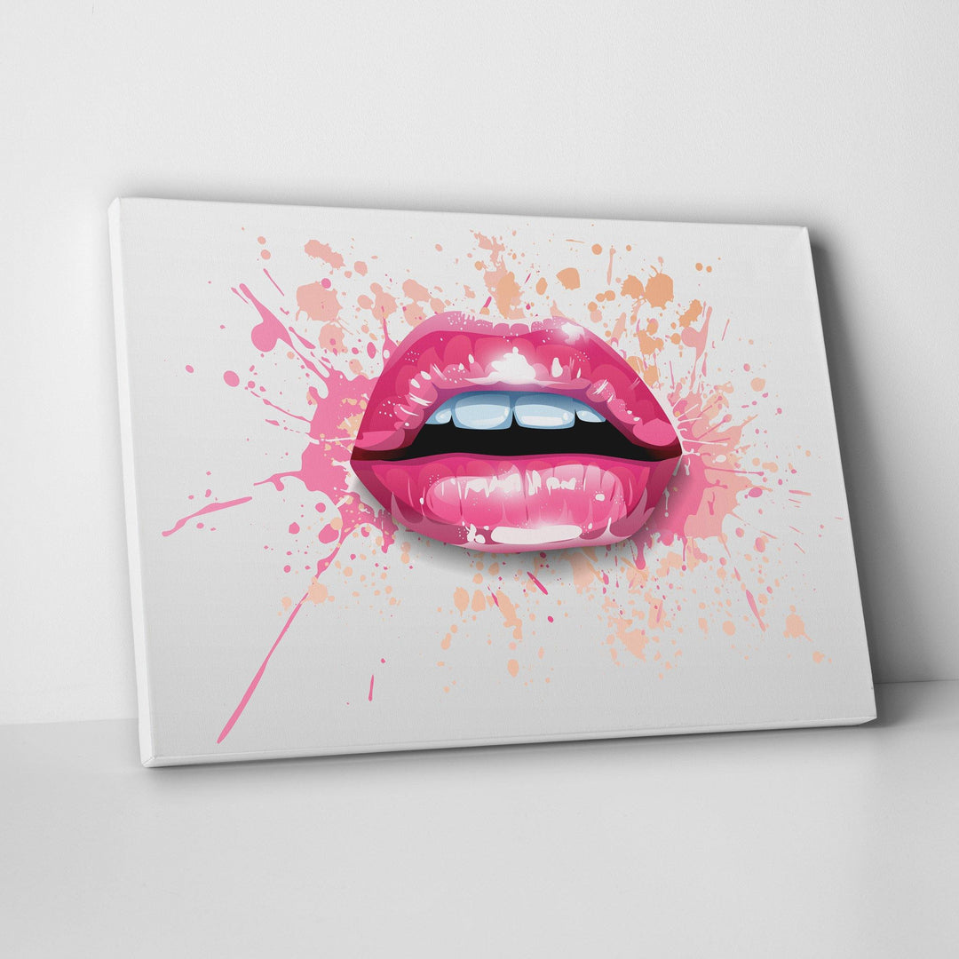 Pink Lips Fashion Wall Art Canvas Print – SharpWallArts