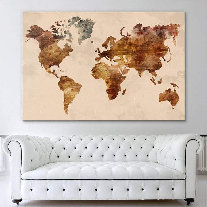Abstract Large World Map - Travel World Map – SharpWallArts