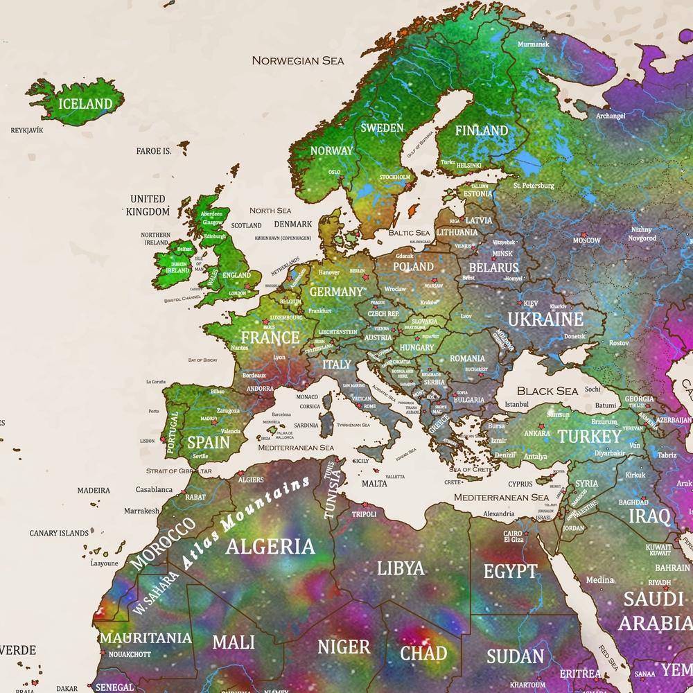 Couple Travel Map - World Map Wall Art Canvas Print – SharpWallArts